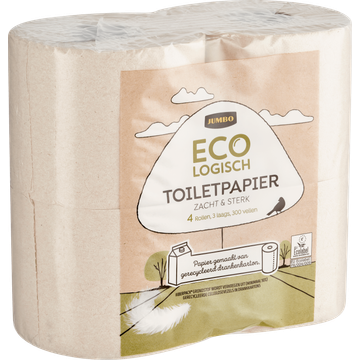 Jumbo Ecologisch Toiletpapier 3 Laags 4 Rollen bestellen? | Jumbo