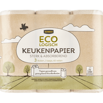 Jumbo Ecologisch Keukenpapier 3 Laags 3 Rollen bestellen? | Jumbo