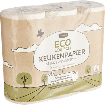 Jumbo Ecologisch Keukenpapier 3 Laags 3 Rollen bestellen? | Jumbo