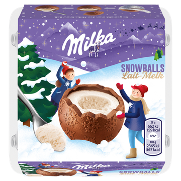 Milka Snow Balls Melk Chocolade 4 x 28 g bestellen? | Jumbo