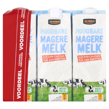 Jumbo Houdbare Magere Melk Voordeelverpakking 6 x 1 L bestellen? | Jumbo