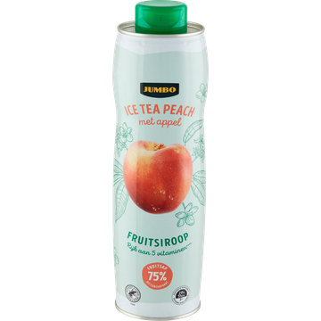 Jumbo Fruitsiroop Ice Tea Peach met Appel 750 ML bestellen? | Jumbo