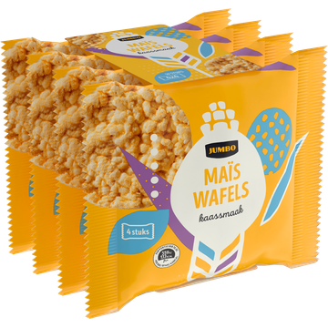 Jumbo Maïswafels Kaassmaak 16 Stuks 4 x 30,8 g bestellen? | Jumbo