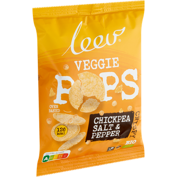 Leev Veggie Pops Chickpea Salt & Pepper Crispy Bio 30 g bestellen? | Jumbo