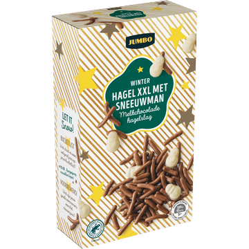 Jumbo Winter Hagel XXL met Sneeuwman Melkchocolade Hagelslag 380 g ...