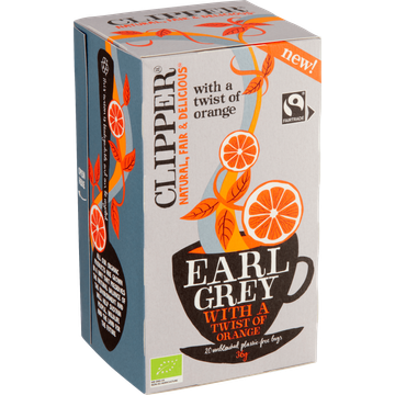 Clipper Earl Grey Orange Organic Tea 20 Zakjes 36 g bestellen? | Jumbo