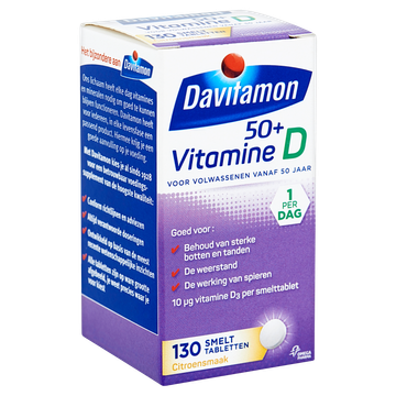 Davitamon Vitamine D smelttabletten 50+, 130 stuks bestellen ...
