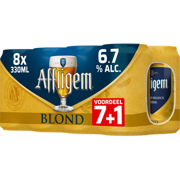 Affligem Blond Bier Blik 7+1 x 330ml Voordeelpack bestellen? | Jumbo