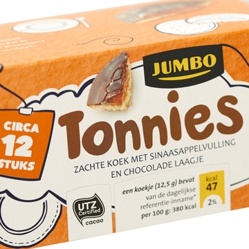 Jumbo Tonnies met Sinaasappelvulling en Chocolade 150 g bestellen? | Jumbo