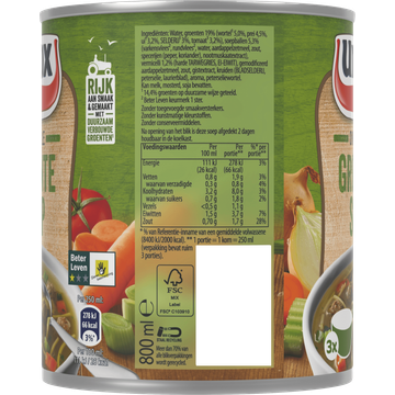 Unox Soep In Blik Originele Groente 800 ml bestellen? | Jumbo