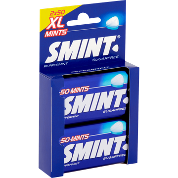 Smint XL Peppermint Suikervrij Duopack 2 x 50 stuks bestellen? | Jumbo