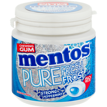 Mentos Gum Pure Fresh Frost Euca Menthol Suikervrij Pot 50 stuks ...