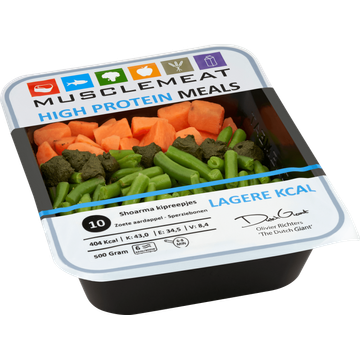 Muscle Meat High Protein Meals Shoarma Kipreepjes Zoete Aardappel ...