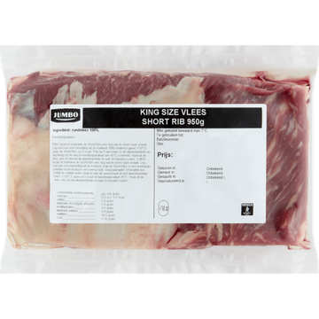 Jumbo King Size Vlees Short Rib 950 g bestellen? | Jumbo