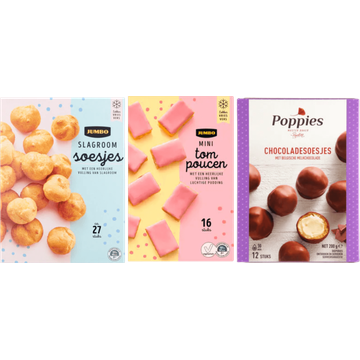 Jumbo Mini Tompoucen, Chocolade- & Slagroomsoesjes bestellen? | Jumbo