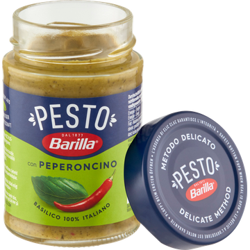 Barilla Pesto con Peperoncino 195 g bestellen? | Jumbo
